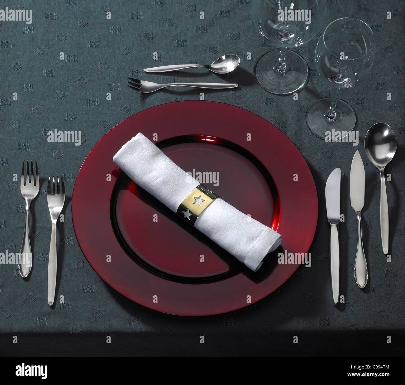Dark table cloth from above hi-res stock photography and images - Alamy