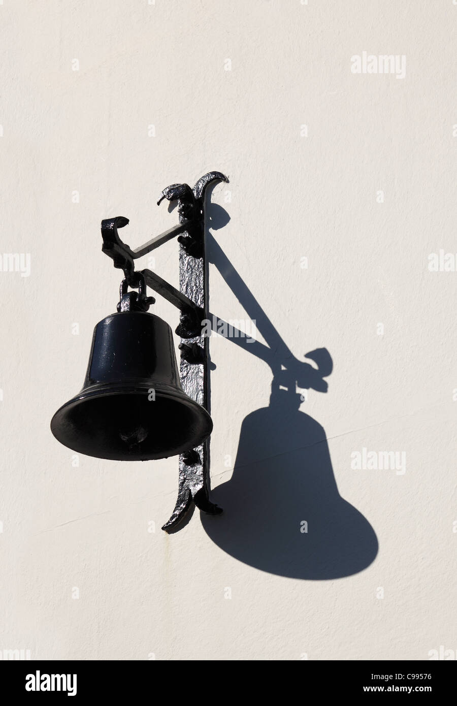 Bell on house wall Stock Photo - Alamy