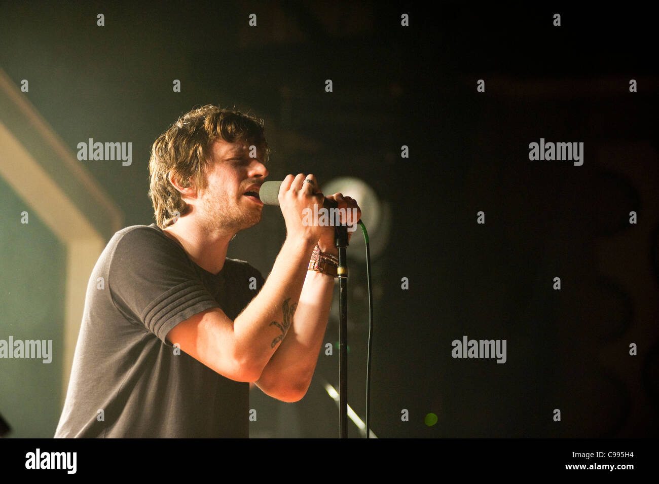 Chris Keating of Yeasayer performs on stage at the Wonder Ballroom in ...