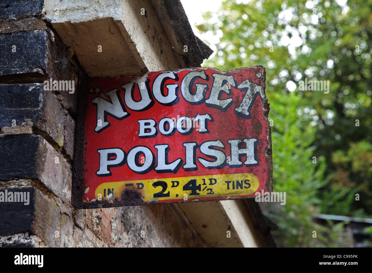 Boot Polish Sale Sign Stock Photo - Alamy