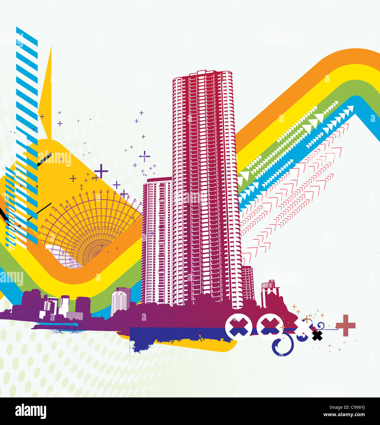 illustration of style urban background Stock Photo - Alamy