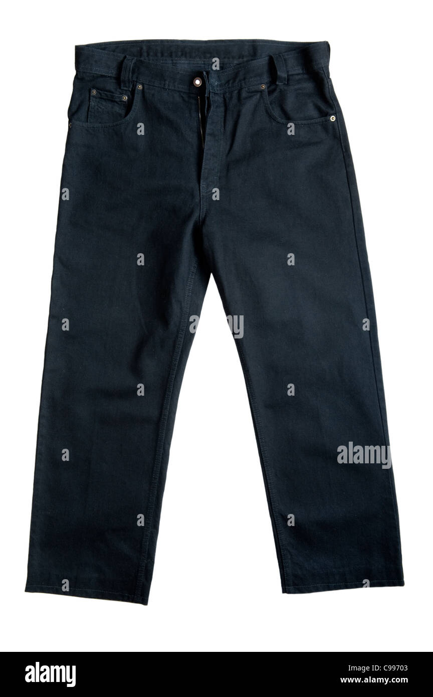 object on white - clothes jeans close up Stock Photo - Alamy