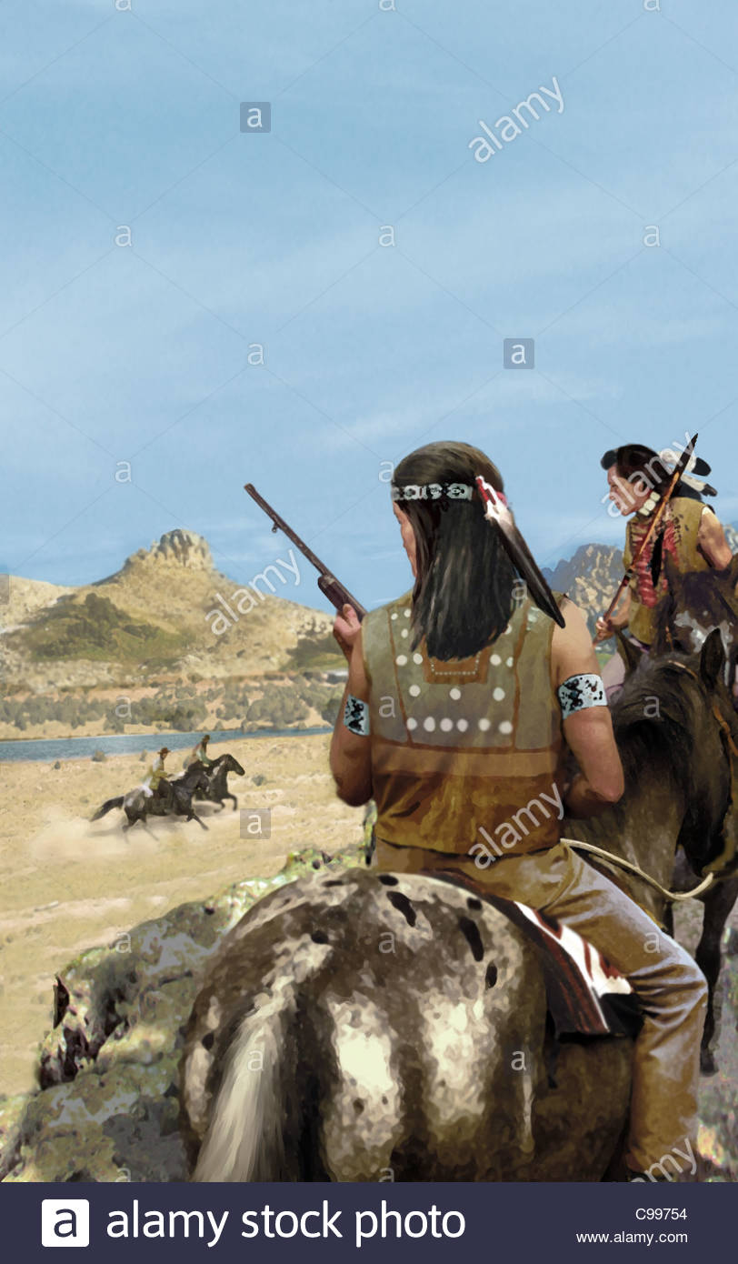 Cowboys And Indians Fighting Stock Photos & Cowboys And Indians ...