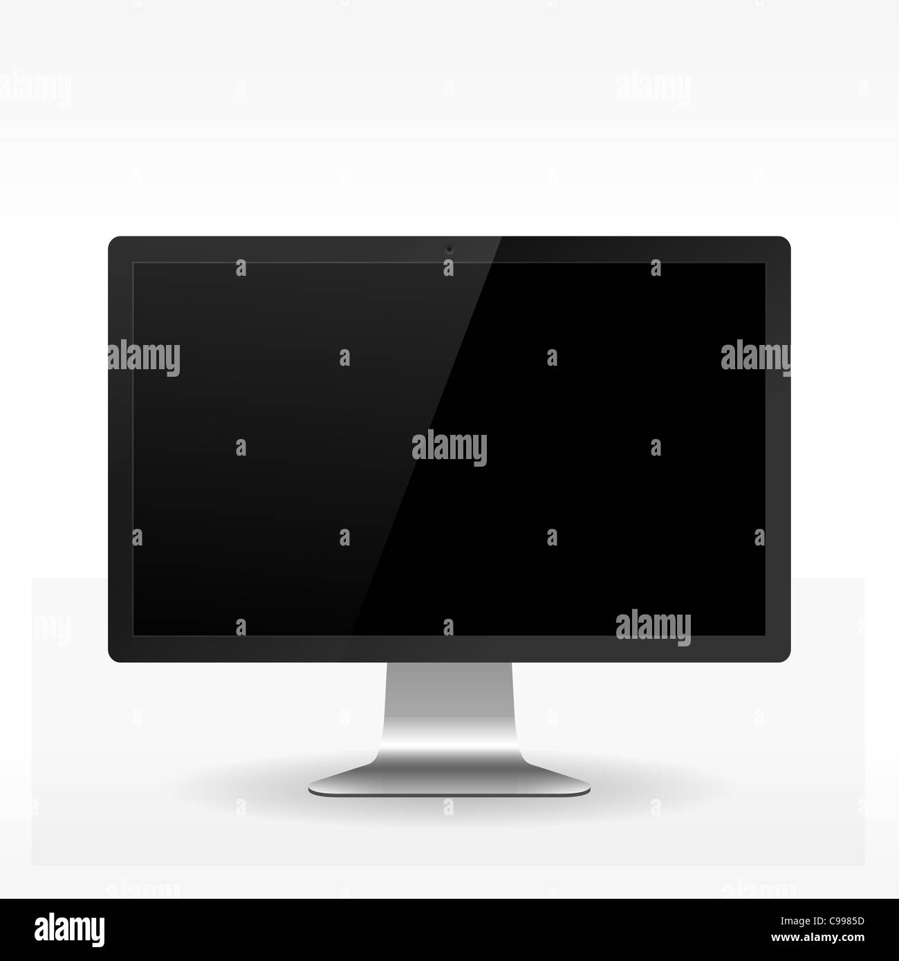 Black LCD monitor - Black LCD monitor isolated on white background ...