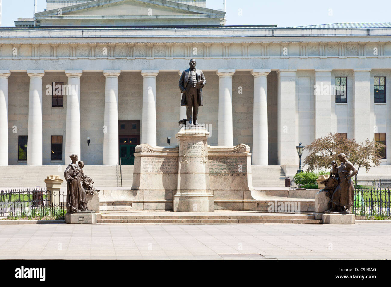 The McKinley Memorial in front of the Ohio Statehouse in downtown ...