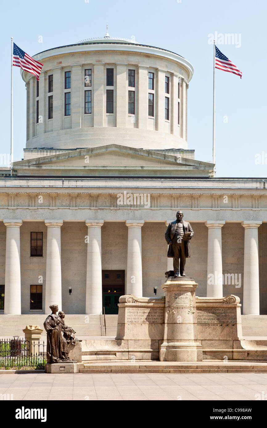 The McKinley Memorial in front of the Ohio Statehouse in downtown ...
