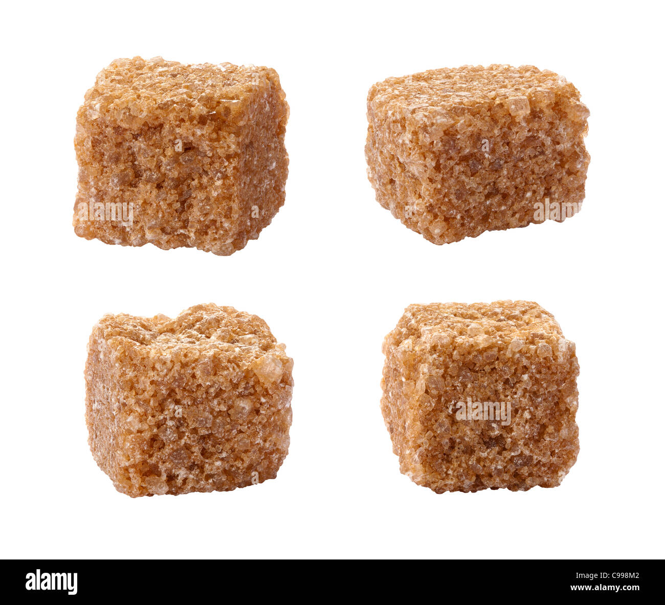 Pure Sugar Cane Cubes isolated on a white background Stock Photo - Alamy