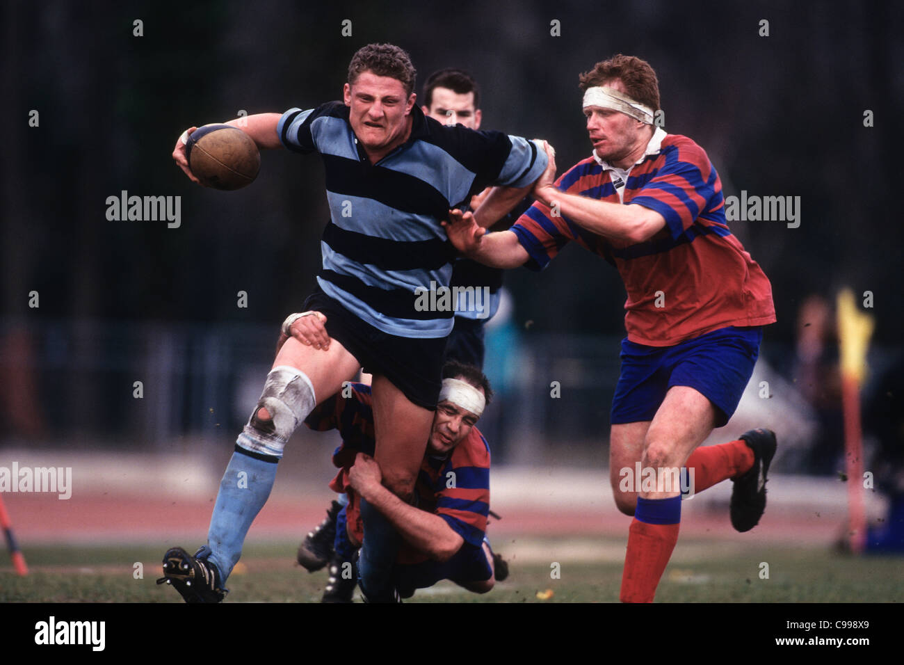 Rugby match action Stock Photo - Alamy