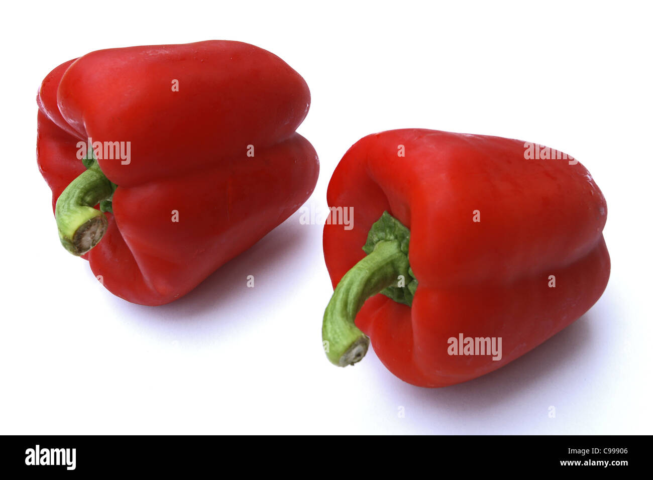red paprika on the white background Stock Photo - Alamy