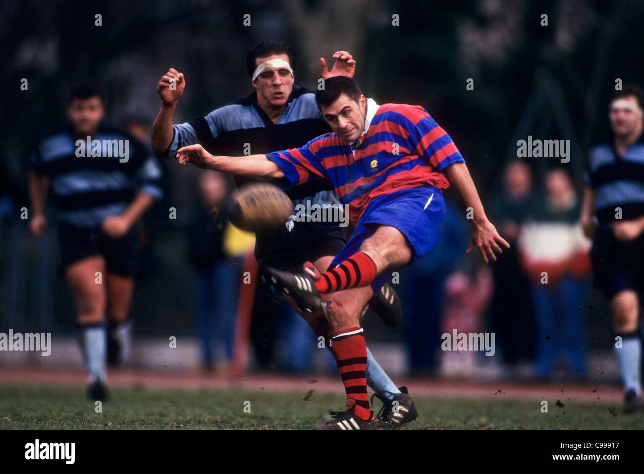 Rugby match action Stock Photo - Alamy