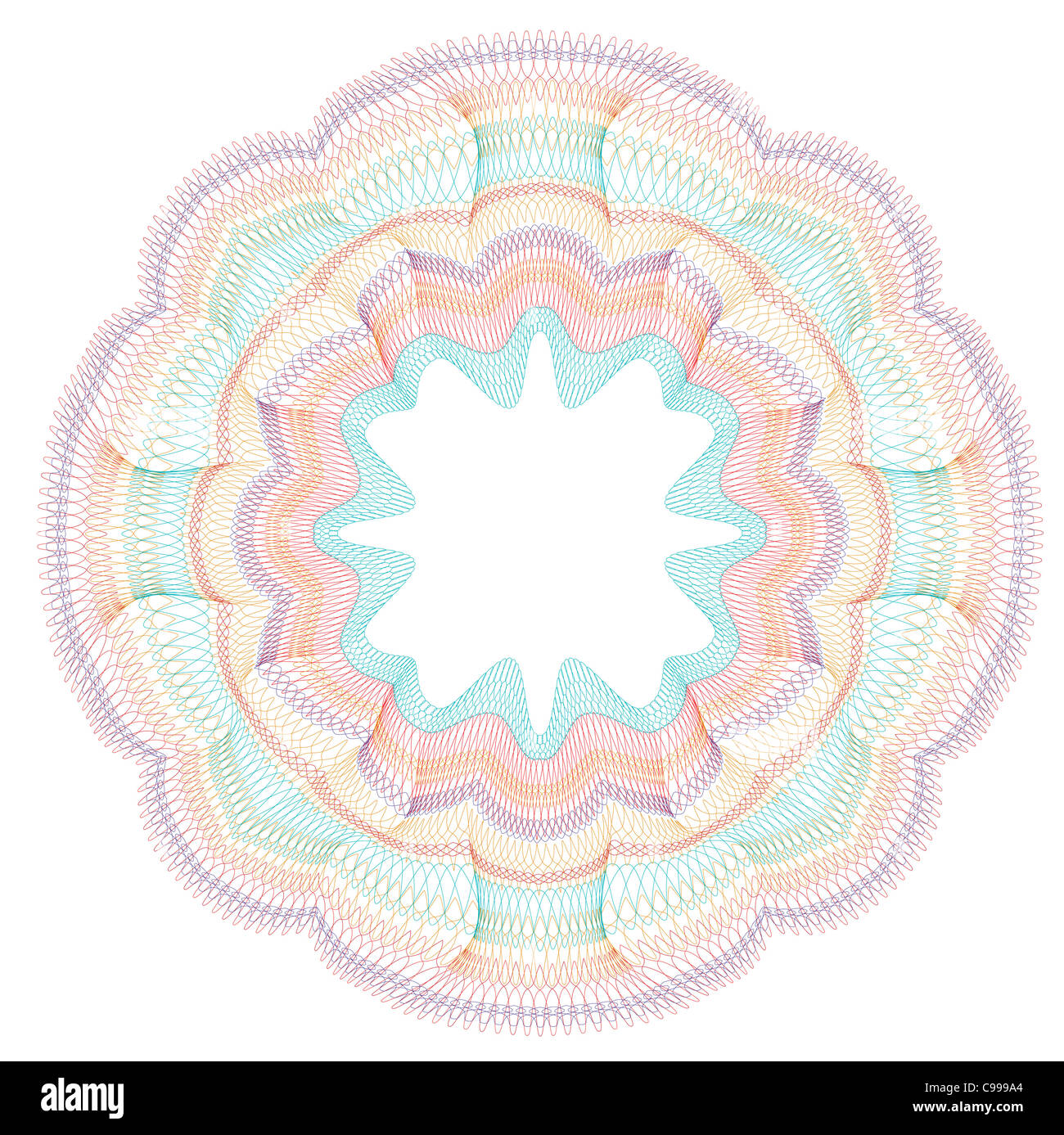 illustration of Blank certificate or money element Stock Photo - Alamy