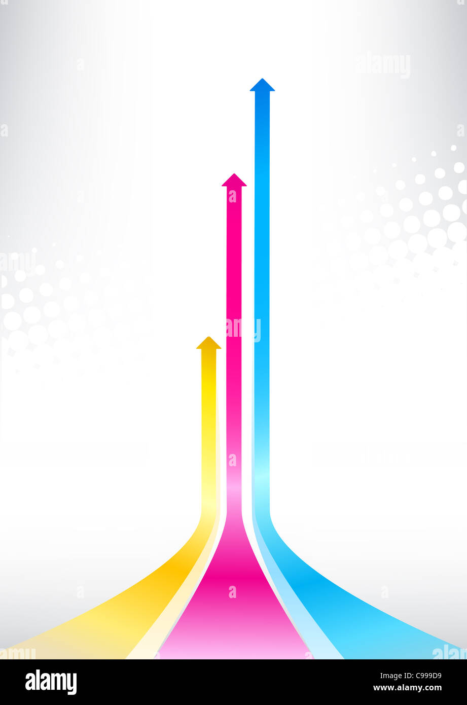 illustration of color print arrows Stock Photo - Alamy