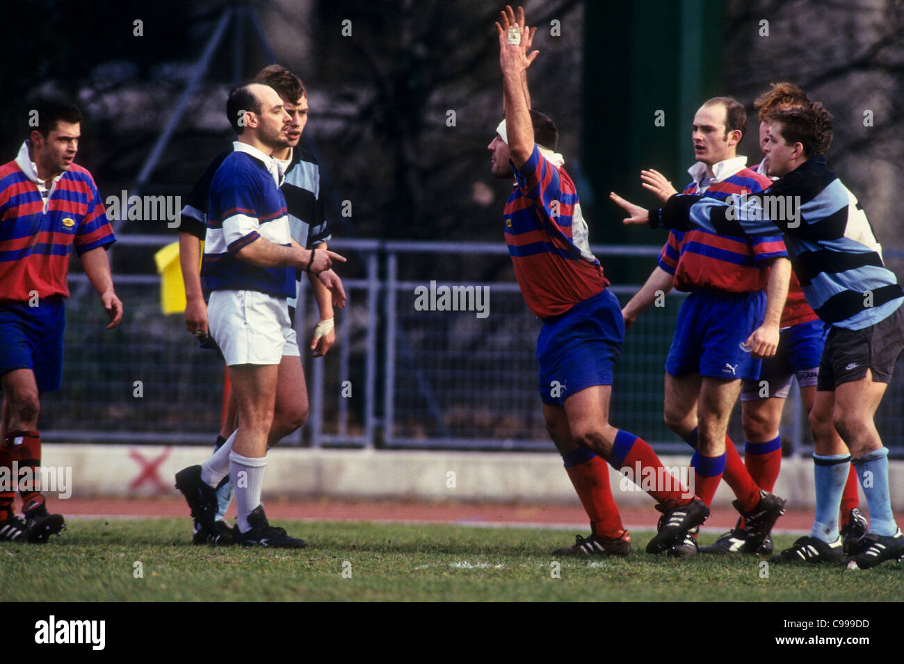 Rugby match action Stock Photo - Alamy