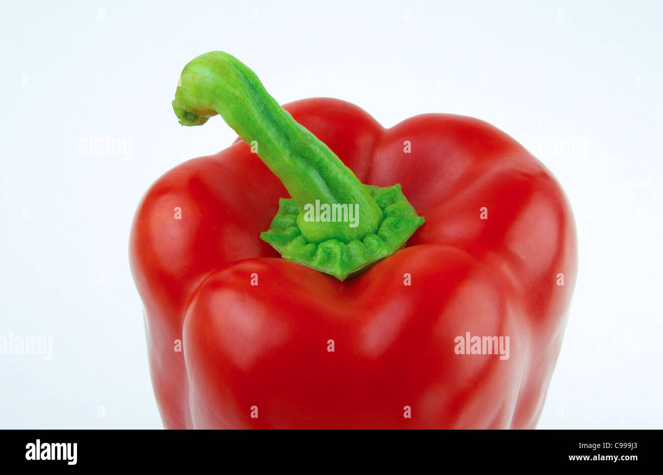 Isolated red bellpepper on a white background Stock Photo - Alamy