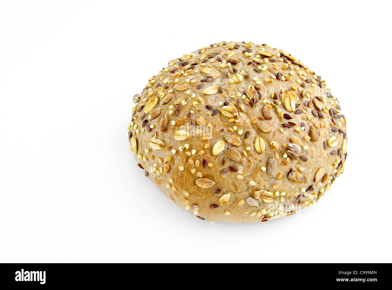 Traditional round bread isolated on a white background Stock Photo - Alamy