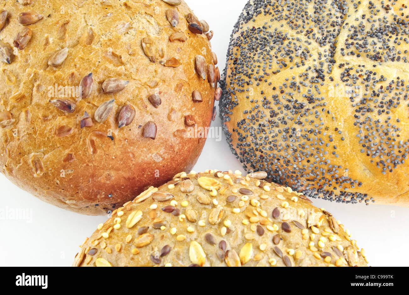 Traditional round bread isolated on a white background Stock Photo - Alamy