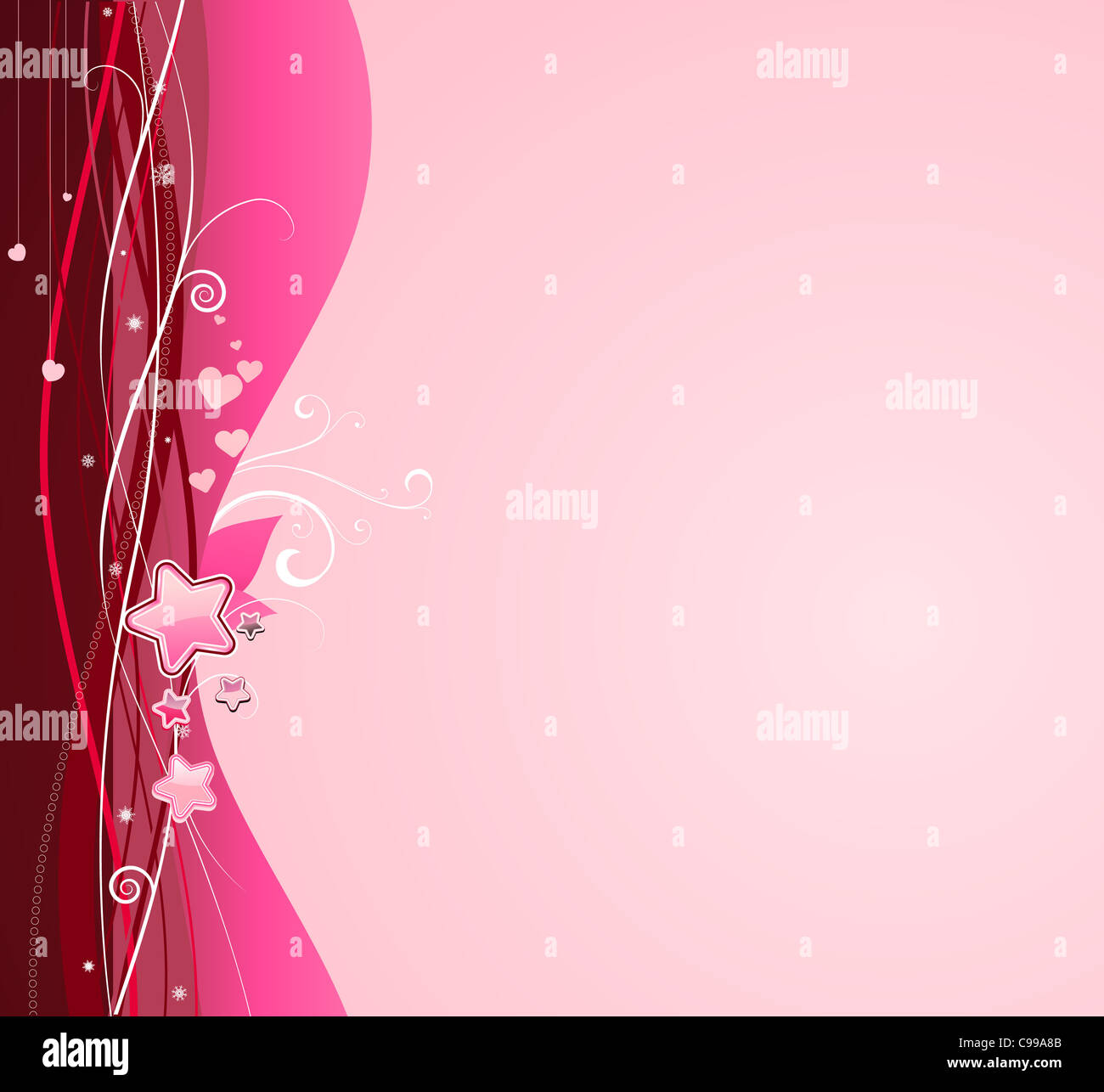 illustration of funky pink abstract background. Great for greeting ...