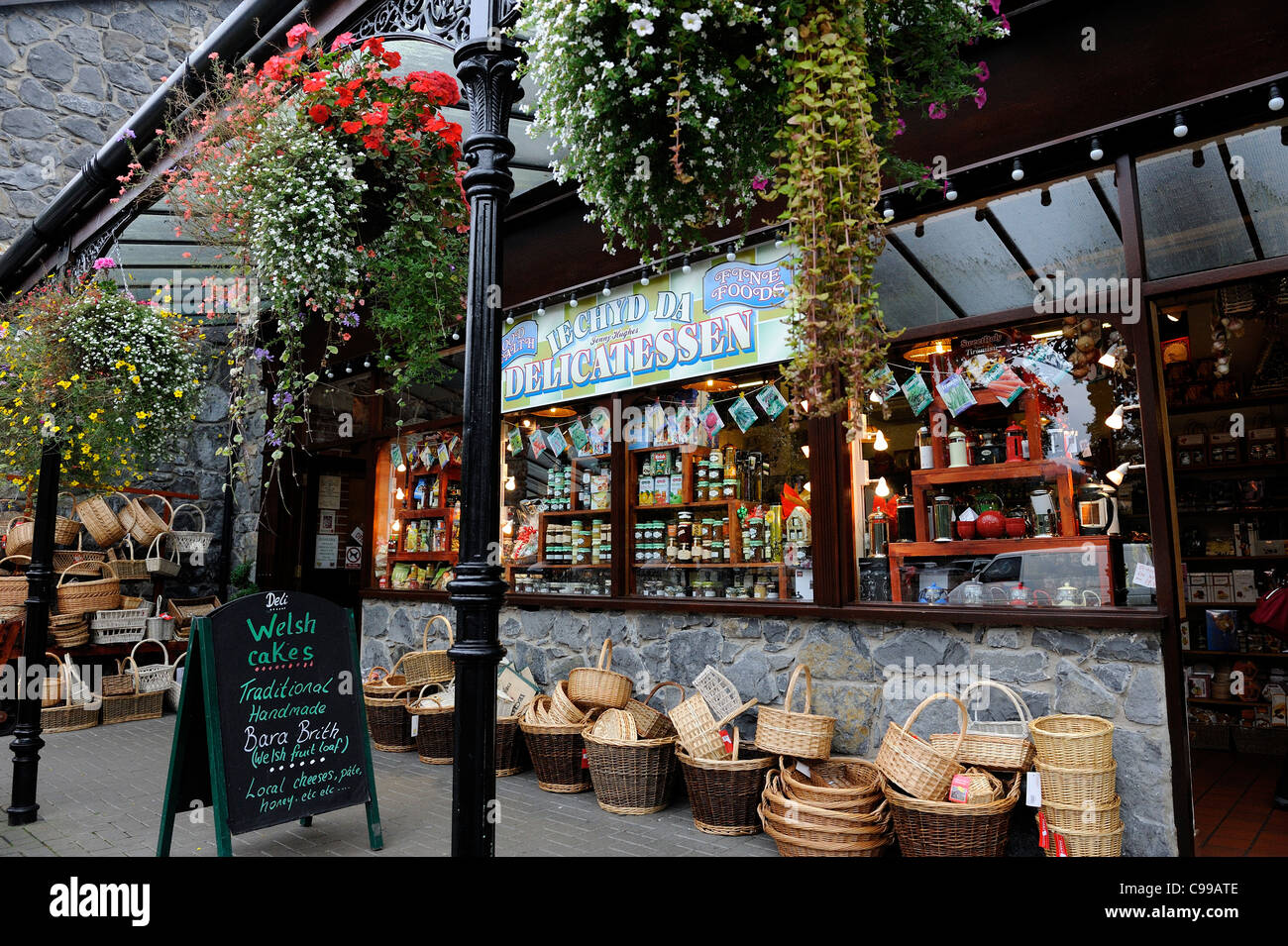 welsh delicatessen shop betws-y-coed gwynedd north wales uk Stock Photo ...