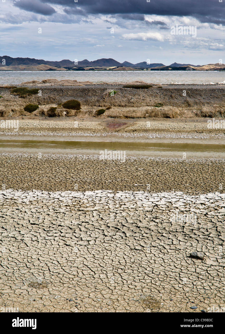Site of a salt factory near Seddon in New Zealand Stock Photo - Alamy