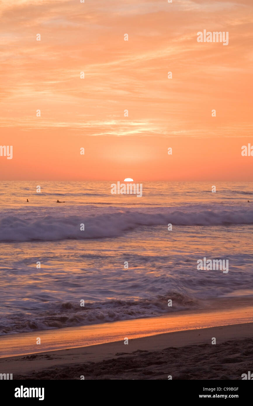 California beach sunset Stock Photo - Alamy