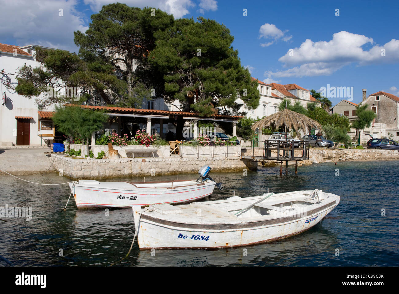 Orebic: waterfront restaurant Stock Photo - Alamy