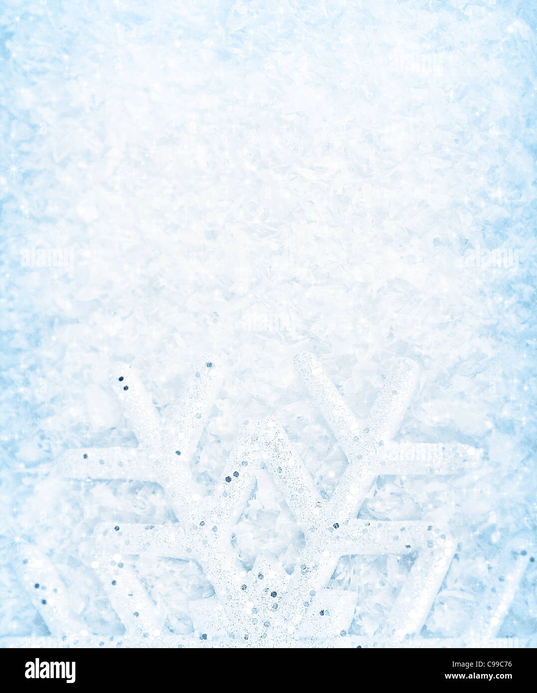 Christmas background, snowflake border, cold white blue snow pattern ...