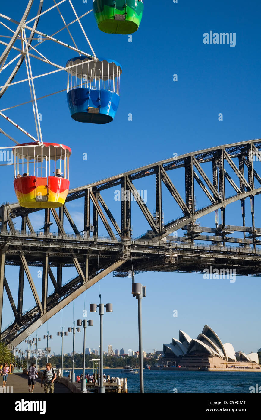 Ferris wheel harbour bridge hi-res stock photography and images - Alamy