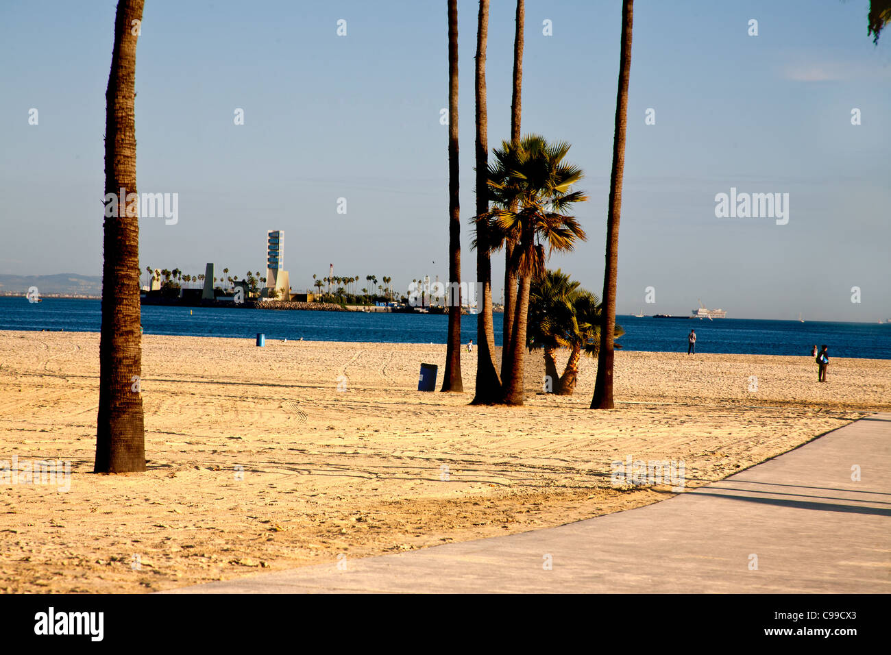 Palm trees and Ocean Stock Photo - Alamy