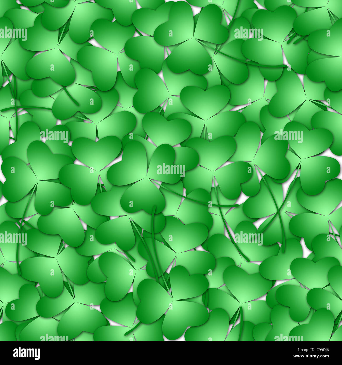 St Patricks Day Shamrock Leaves Seamless Tile Background Illustration ...