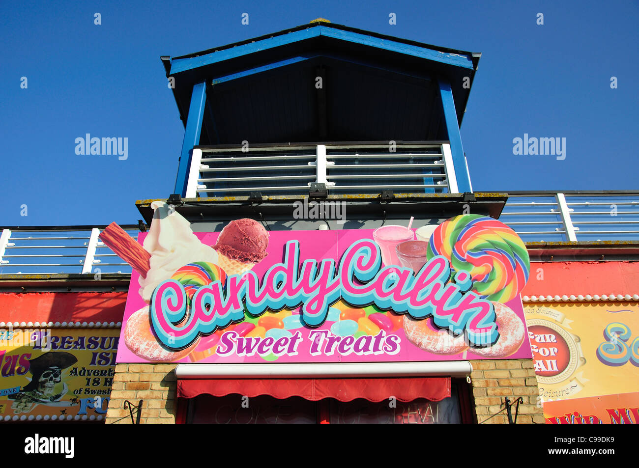 'Candy Cabin' sweet shop on promenade, Southsea, Portsmouth, Hampshire ...