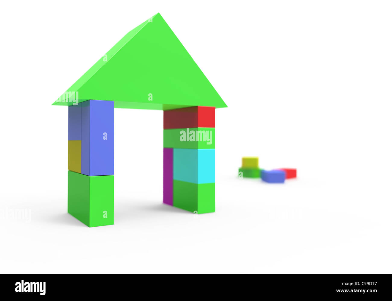 Little model of toy house Stock Photo - Alamy