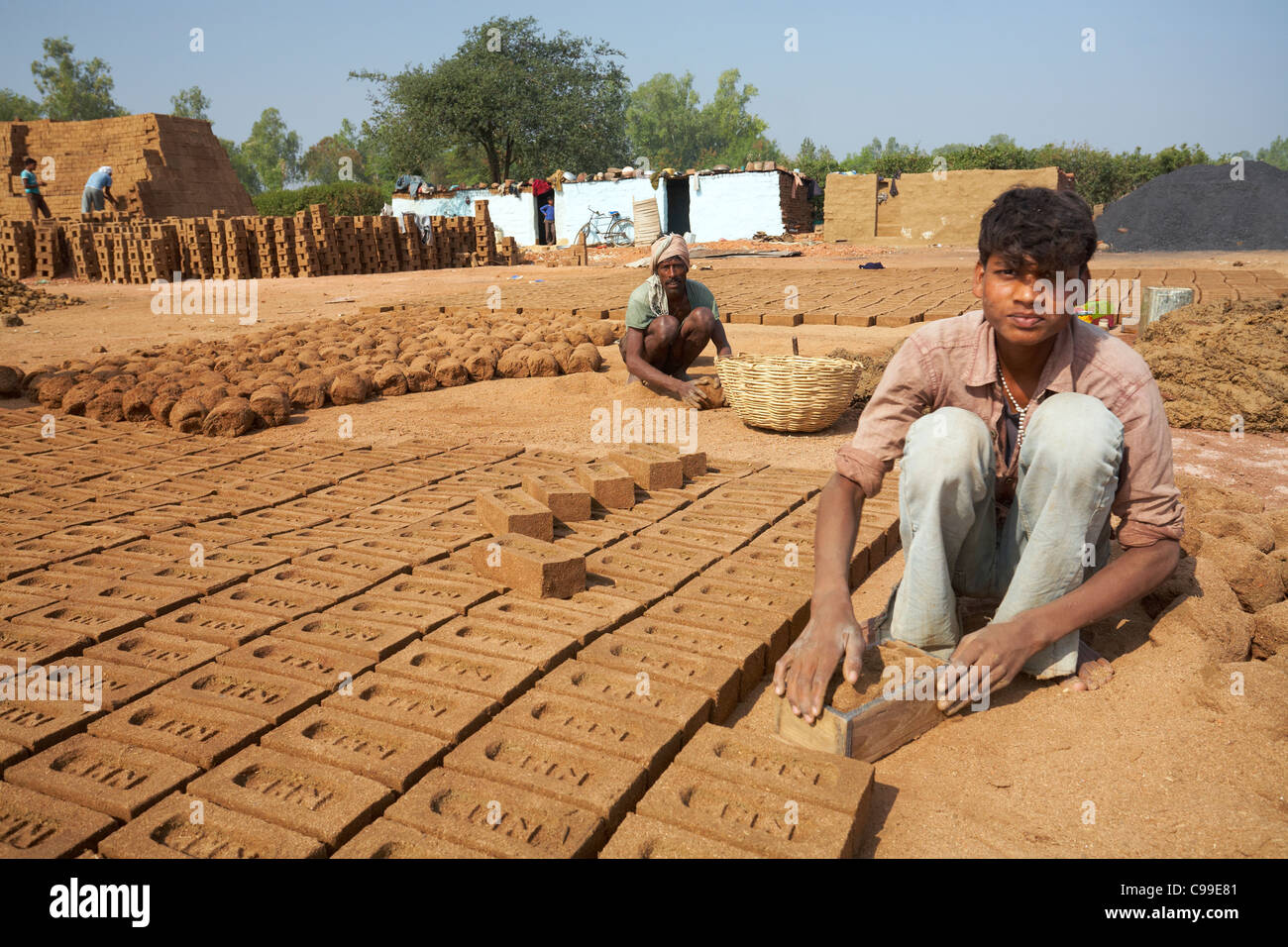 Brick factory, Madhya Pradesh, India Stock Photo - Alamy