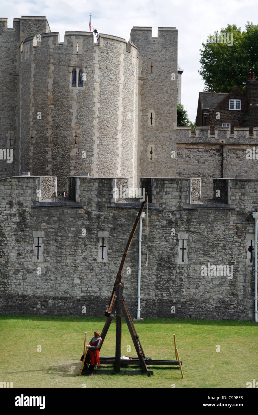 Medieval Catapult And Castle