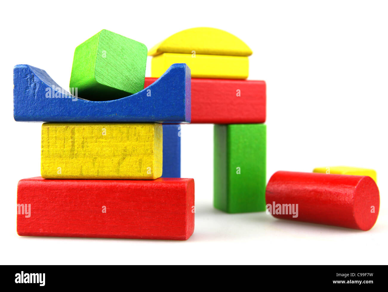 Wooden building blocks Stock Photo - Alamy