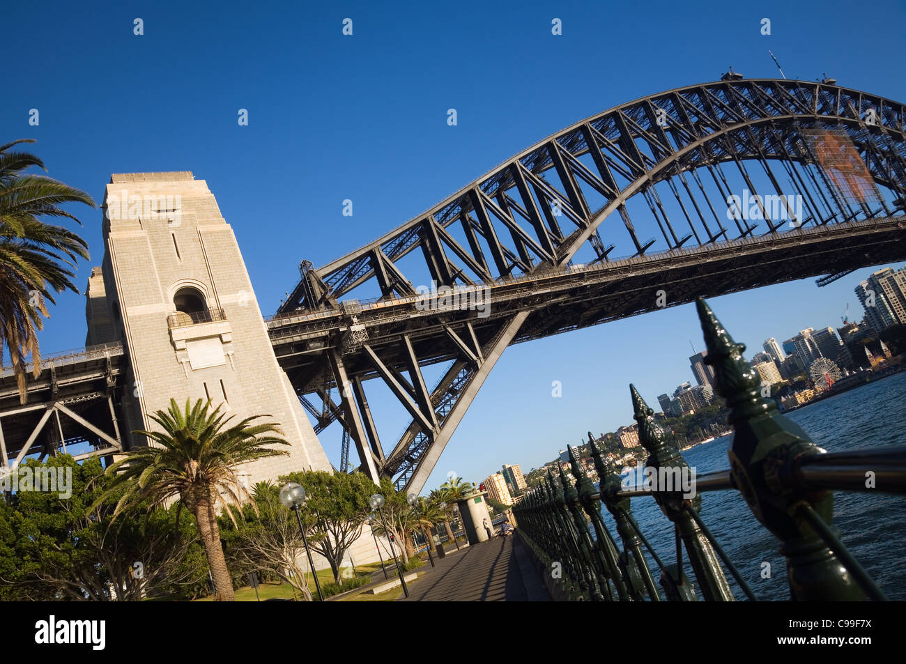 View of the Sydney Harbour Bridge from Dawes Point. The Rocks, Sydney ...