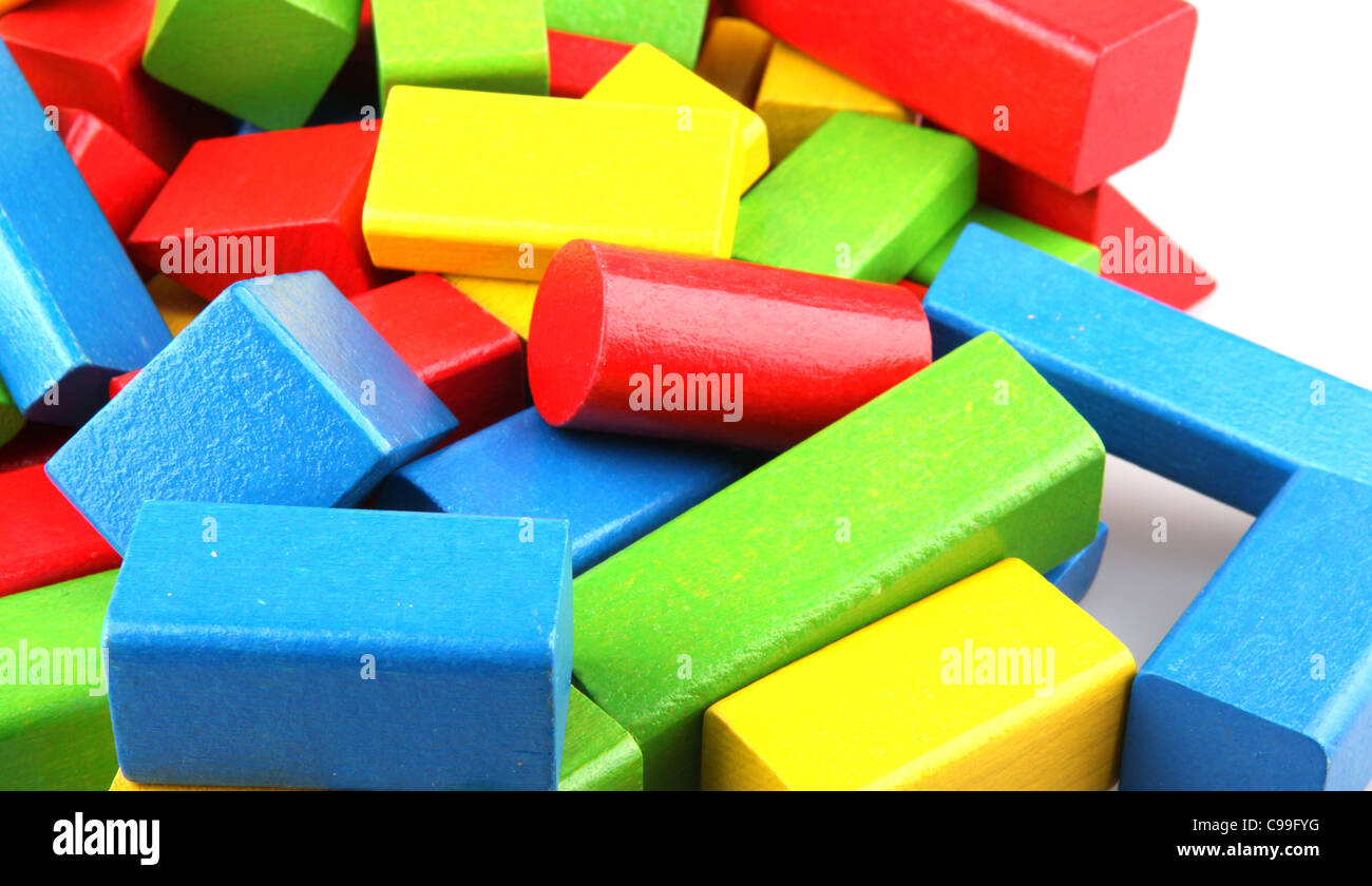 Wooden building blocks Stock Photo - Alamy