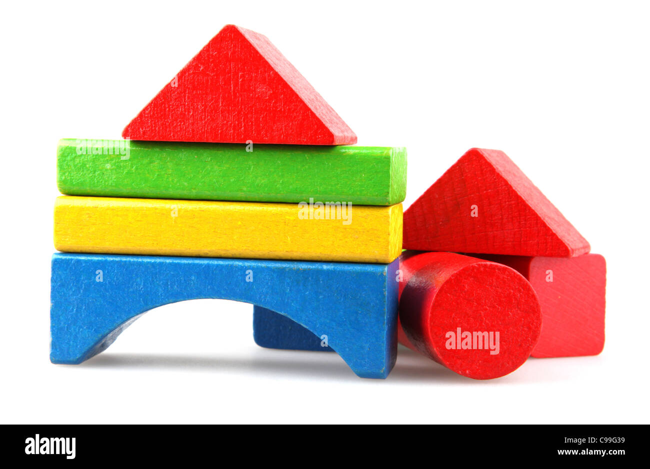 Coloured blocks of wood hi-res stock photography and images - Alamy