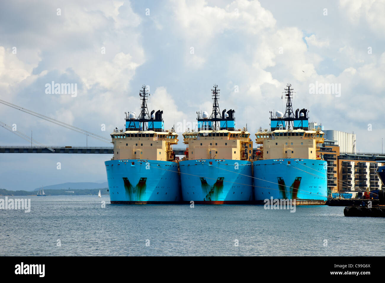 Three large tugs berth in the port of Stavanger, Norway Stock Photo - Alamy