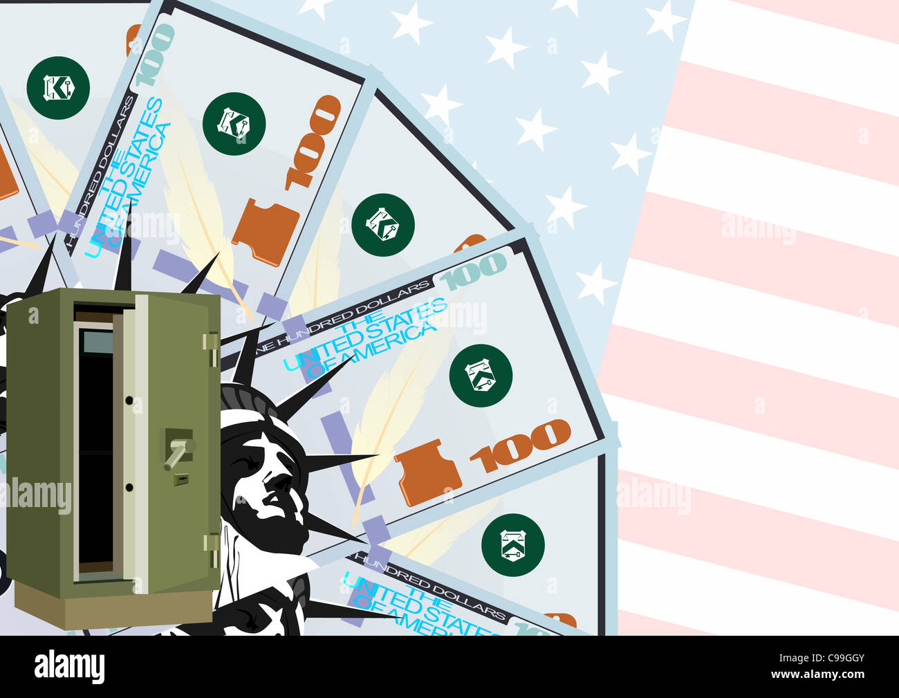 Money and safe Stock Photo - Alamy