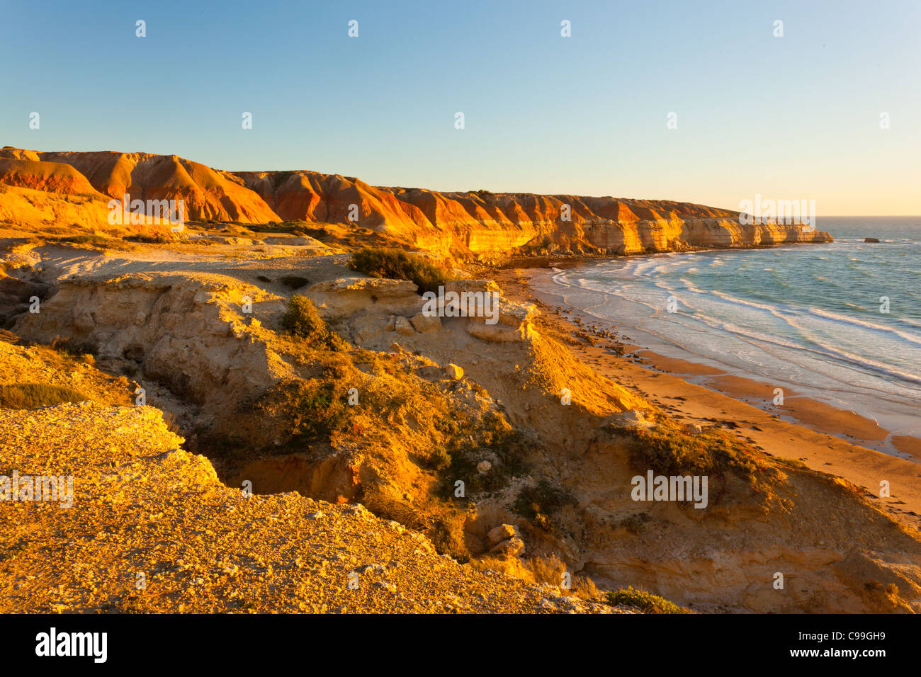 Sunset over Maslin Beach and Point Blanche in Adelaide's southern ...
