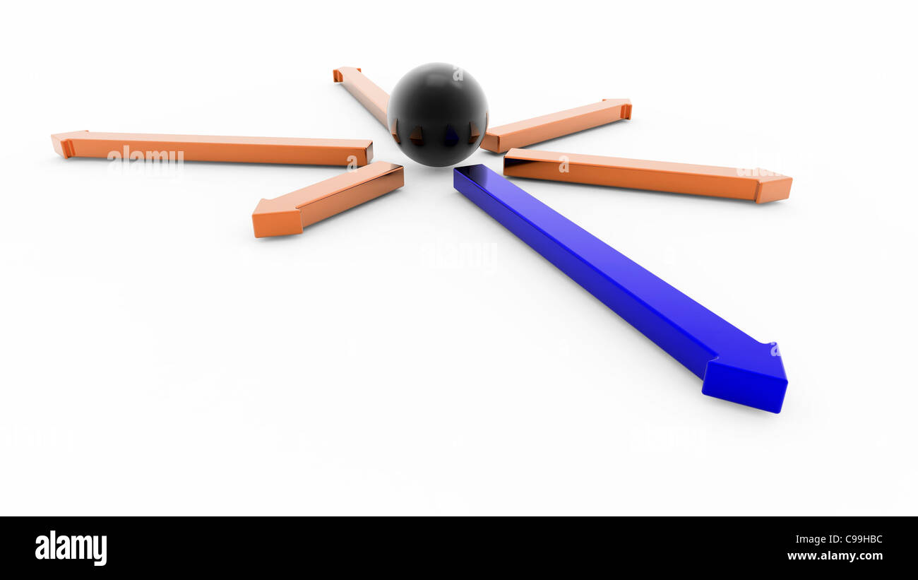 Black arrows showing different directions hi-res stock photography and ...