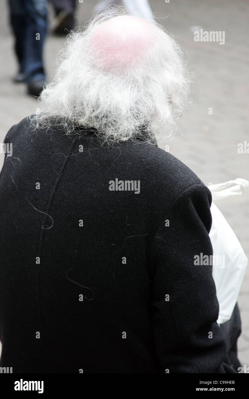 Elderly man in Manchester city centre, England, UK Stock Photo - Alamy