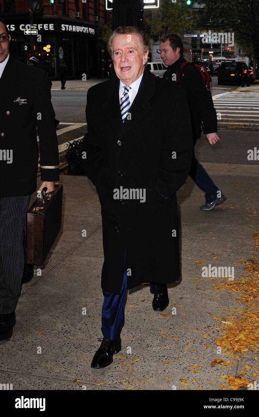 Regis Philbin, enters the 'Live With Regis And Kelly' taping at the ABC ...