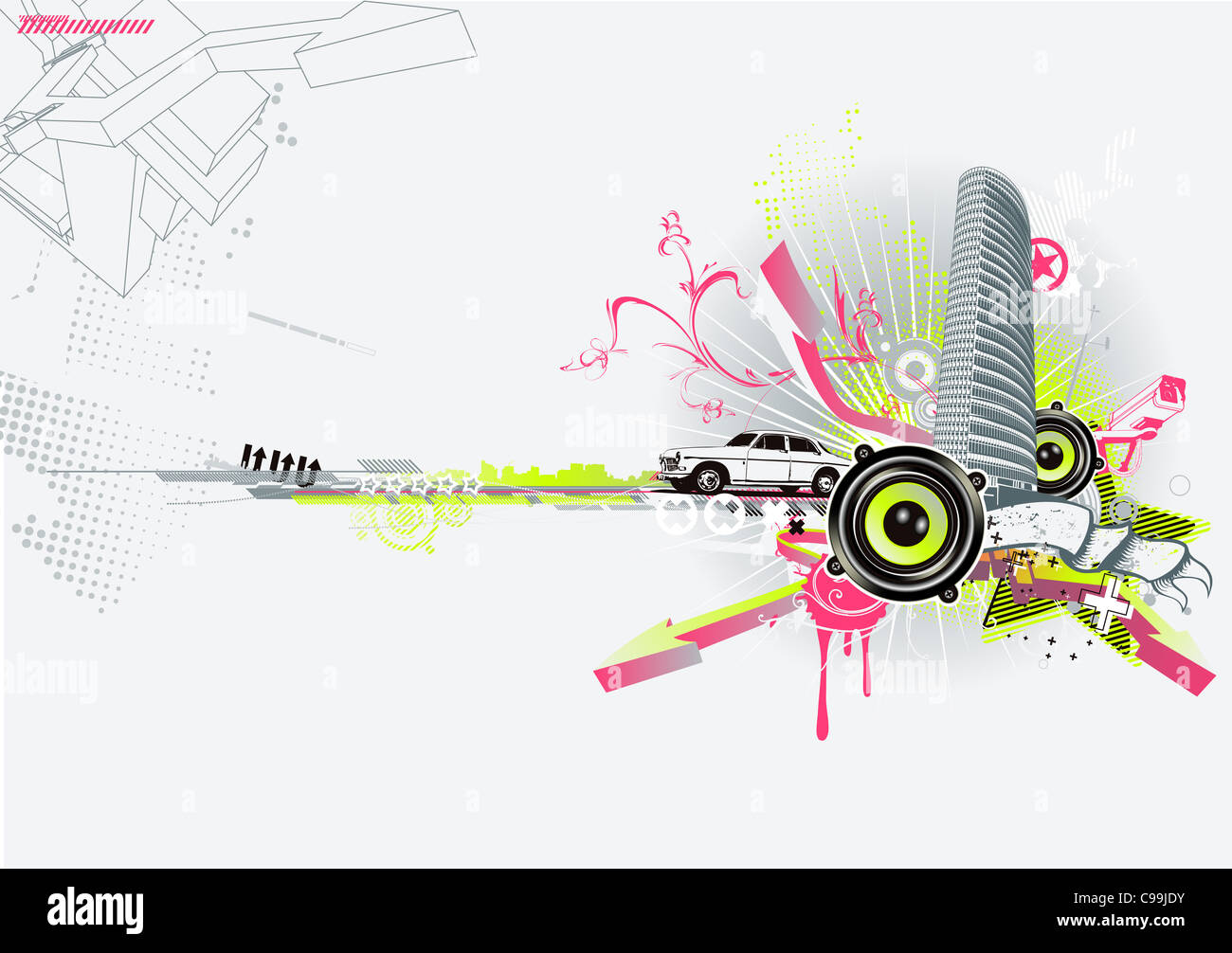 illustration of style urban background Stock Photo - Alamy