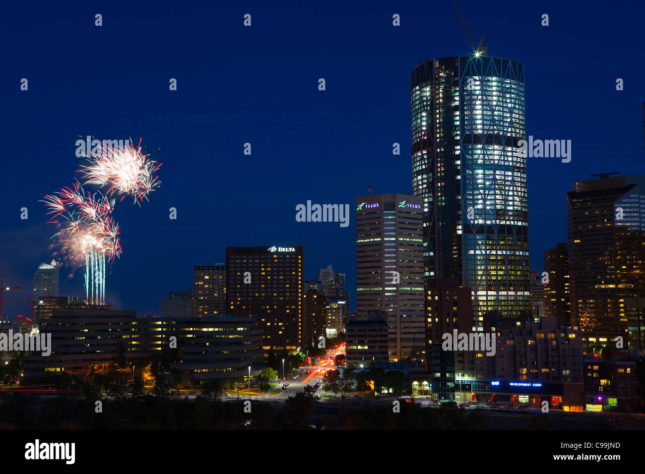 Calgary at night hi-res stock photography and images - Alamy