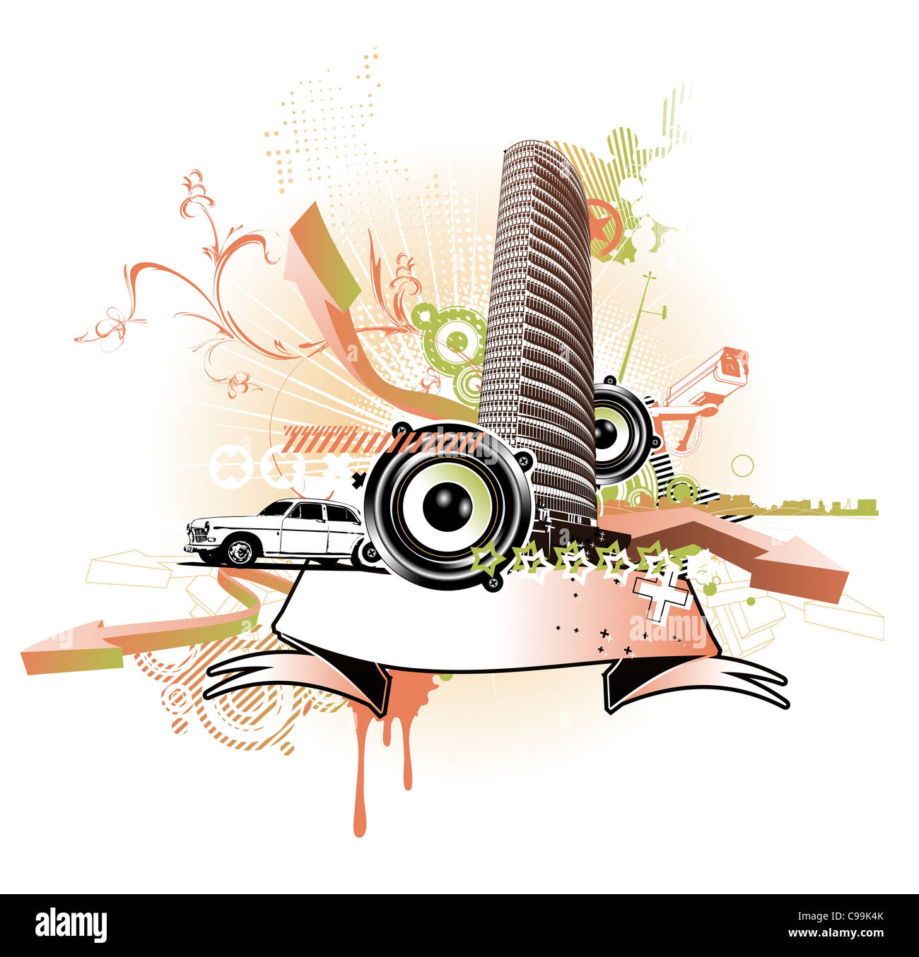 Downtown graffiti Cut Out Stock Images & Pictures - Alamy