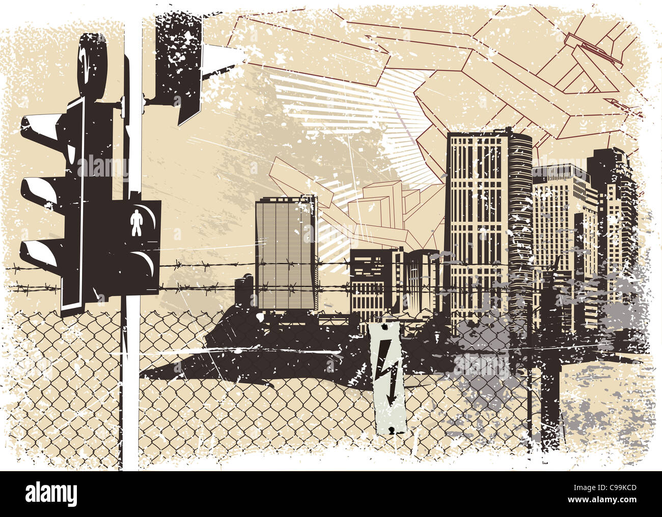 illustration of style urban background Stock Photo - Alamy