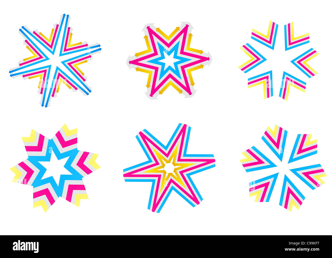 illustration of design elements. Set of star shapes Stock Photo - Alamy