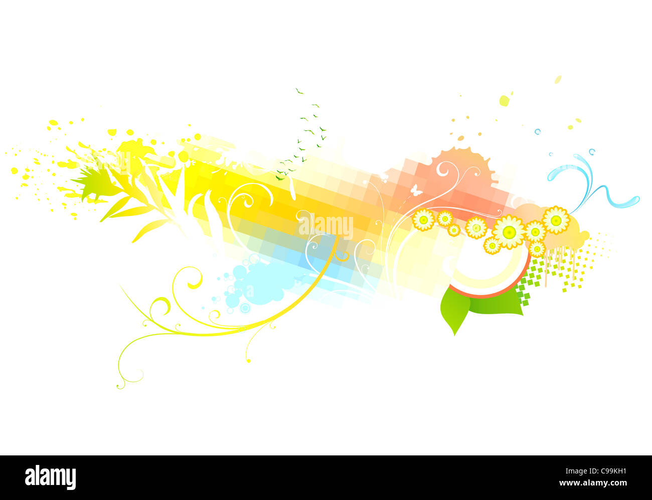 illustration of funky abstract background made of geometric squares and ...