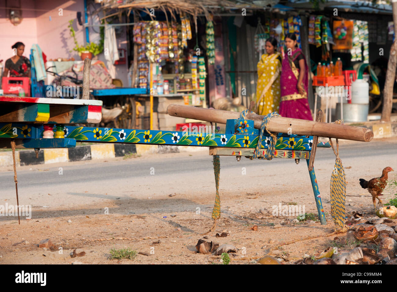 Indian wooden carts hi-res stock photography and images - Alamy